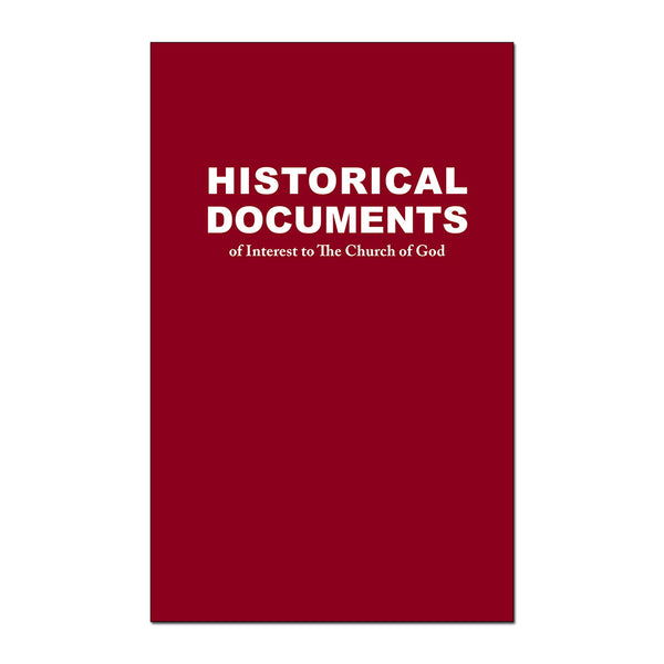 Historical Documents of Interest to The Church of God – One Fold Bookstore